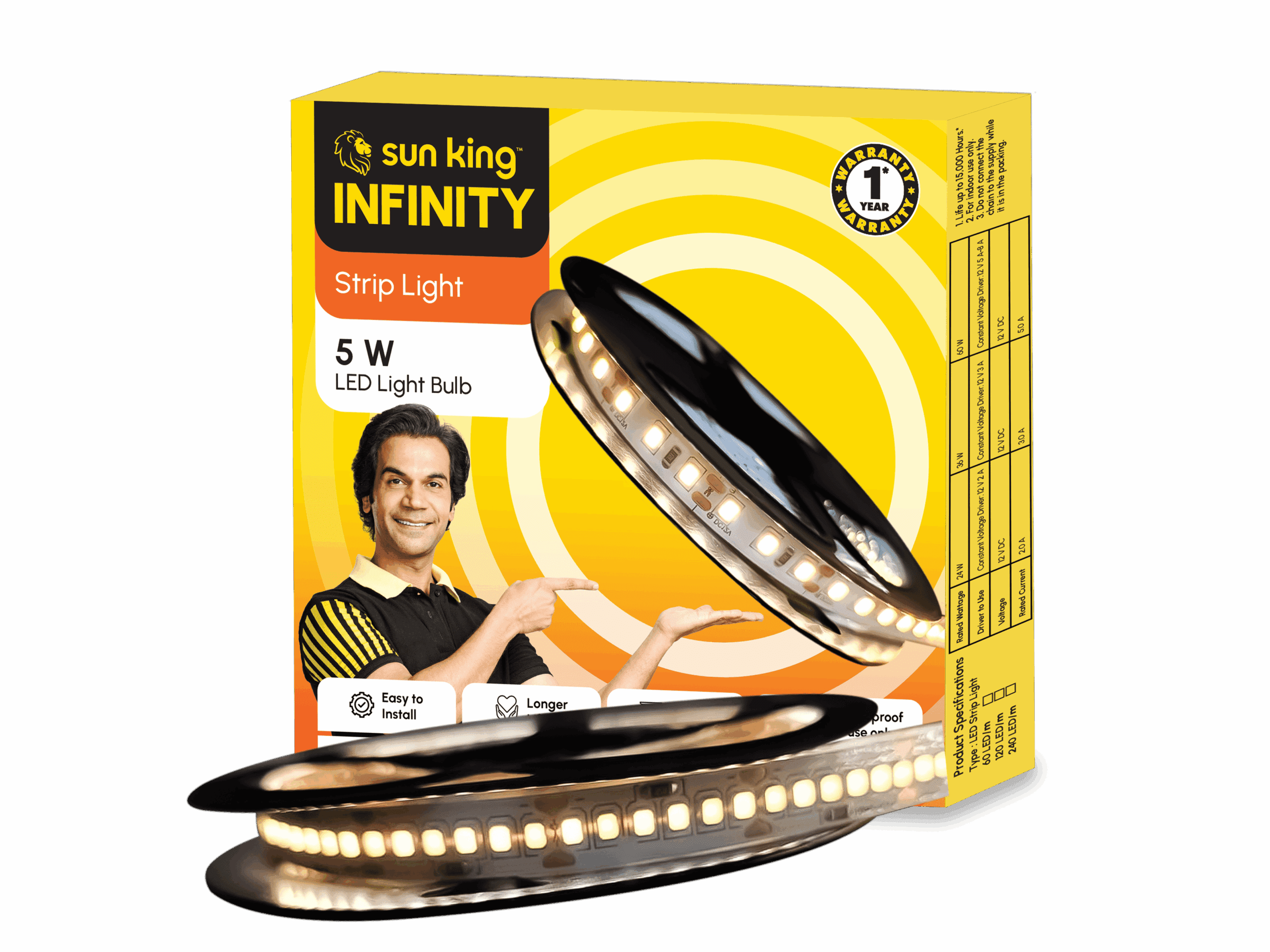 120 LED/Metre Strip Light - Sun King